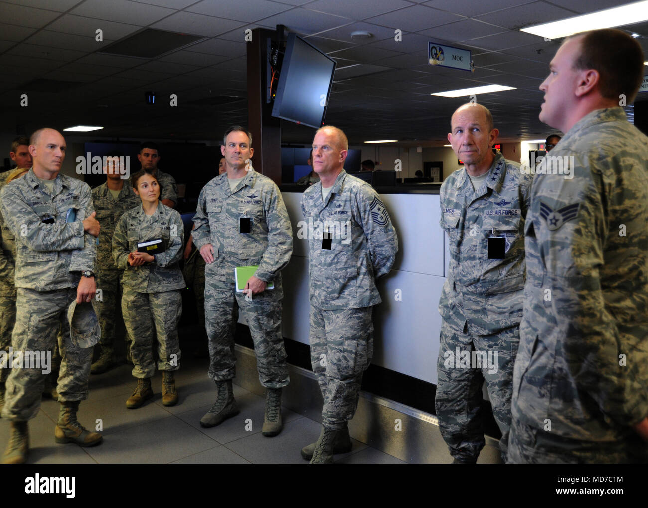 General Mike Holmes, commander of Air Combat Command (second from right ...