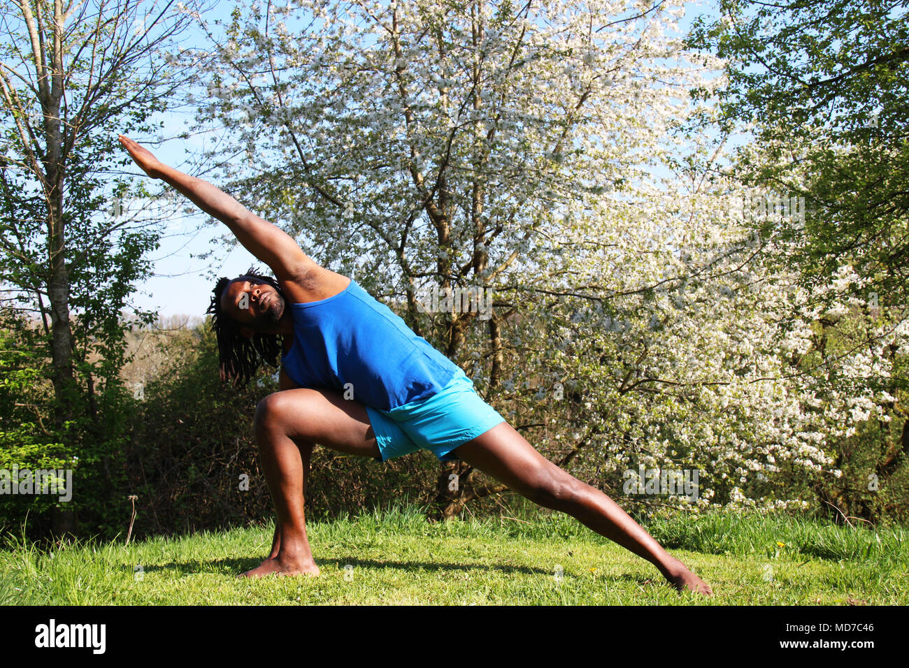 Yoga poses man hi-res stock photography and images - Alamy
