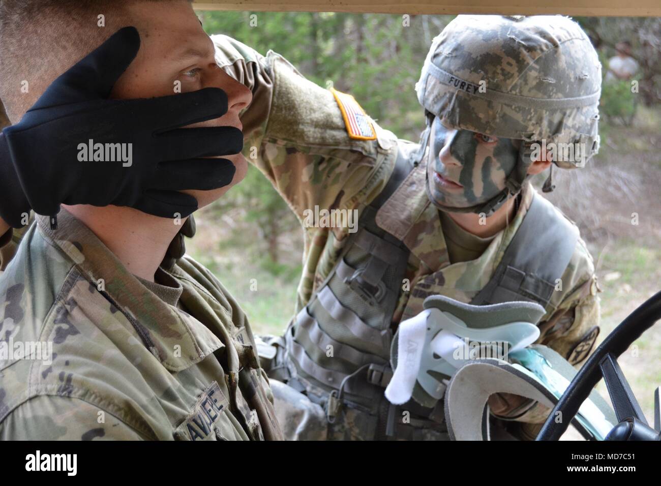 U.S. Army 1st Lt. Devon Furey completes a complex medical and ...