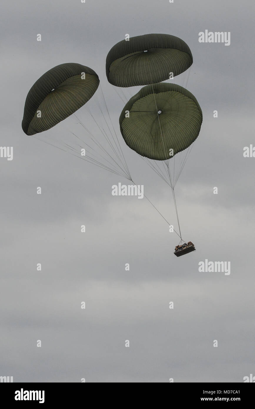 U.S. Army Paratroopers assigned to the 173rd Airborne Brigade conduct a ...