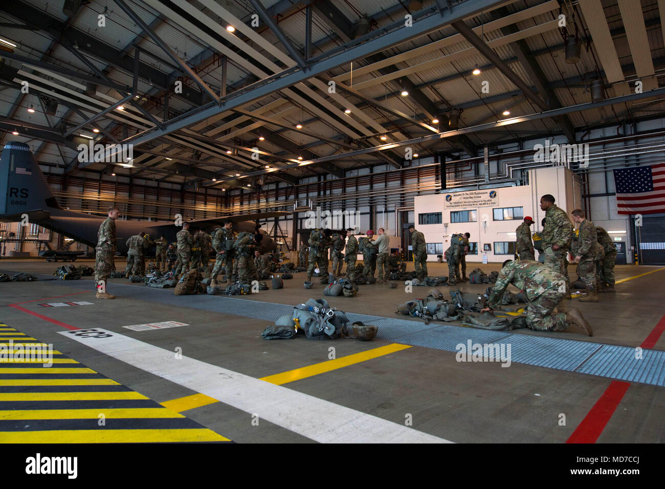 U.S. Airmen and Soldiers assigned to the 435th Contingency Response ...