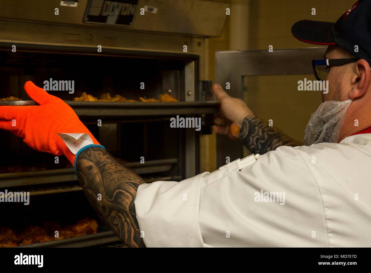 Adam Bock, food service specialist, Camp Geiger Mess Hall 640, Sodexo ...