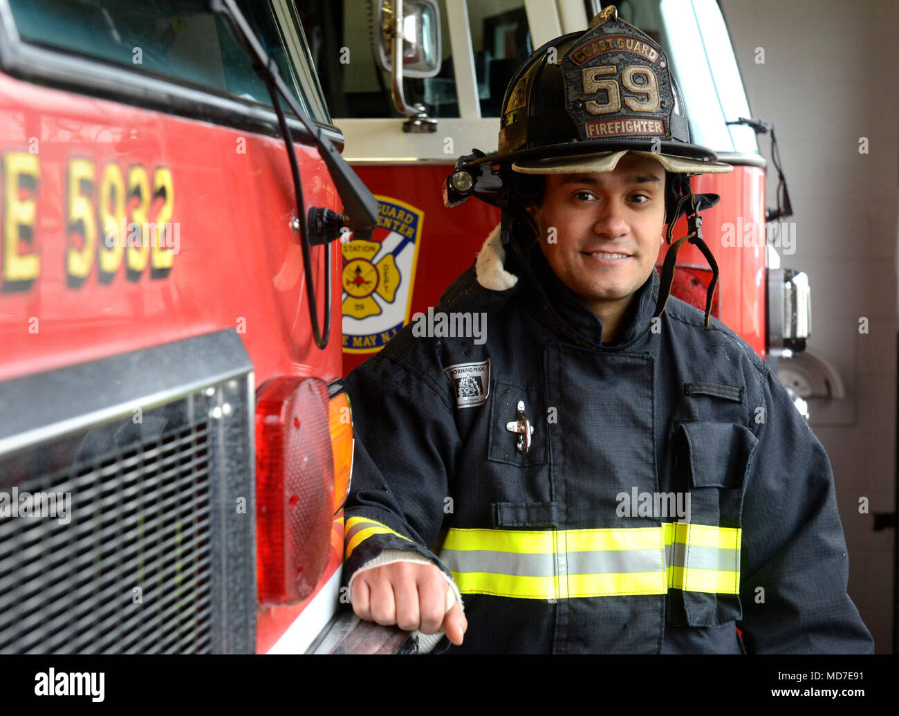 Petty Officer 2nd Class Anthony Pope, a damage controlman and fire ...