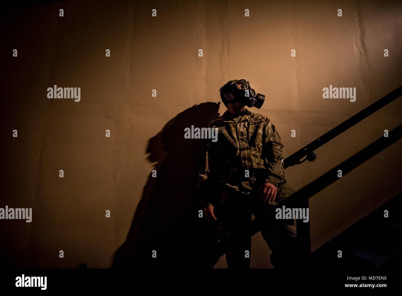 Police officer wearing gas mask hi-res stock photography and images - Alamy