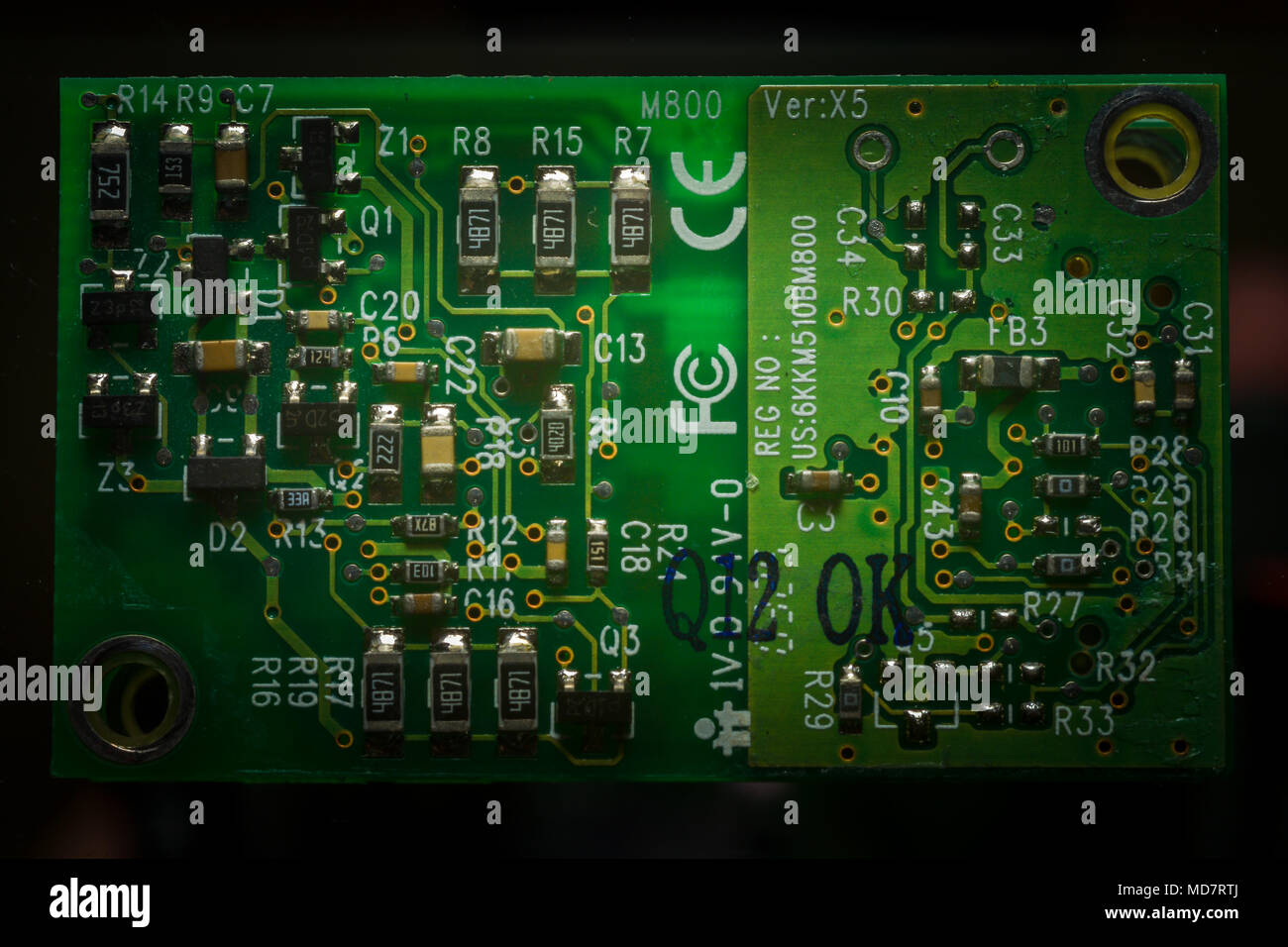 Macro photography of personal computer parts within the motherboard ...