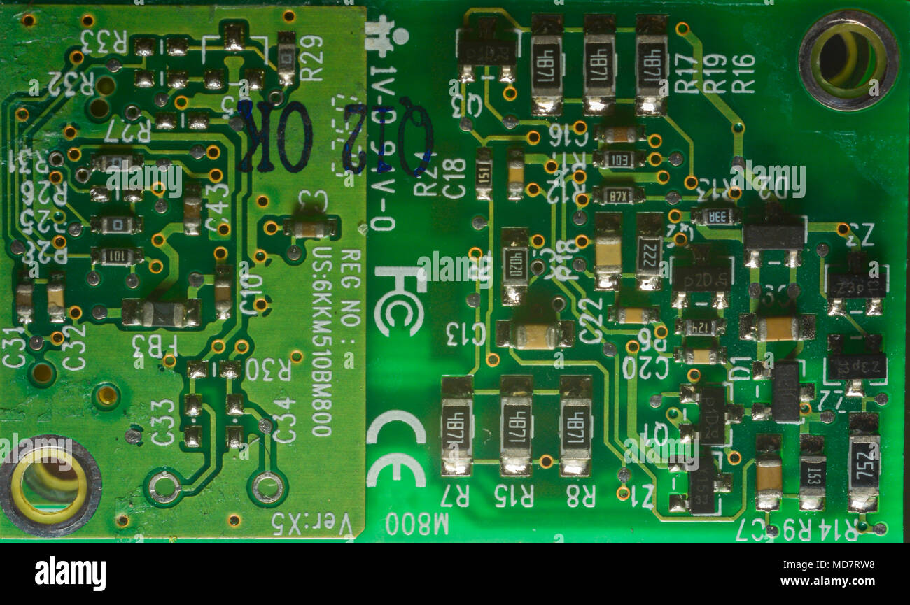 Macro photography of personal computer parts within the motherboard ...