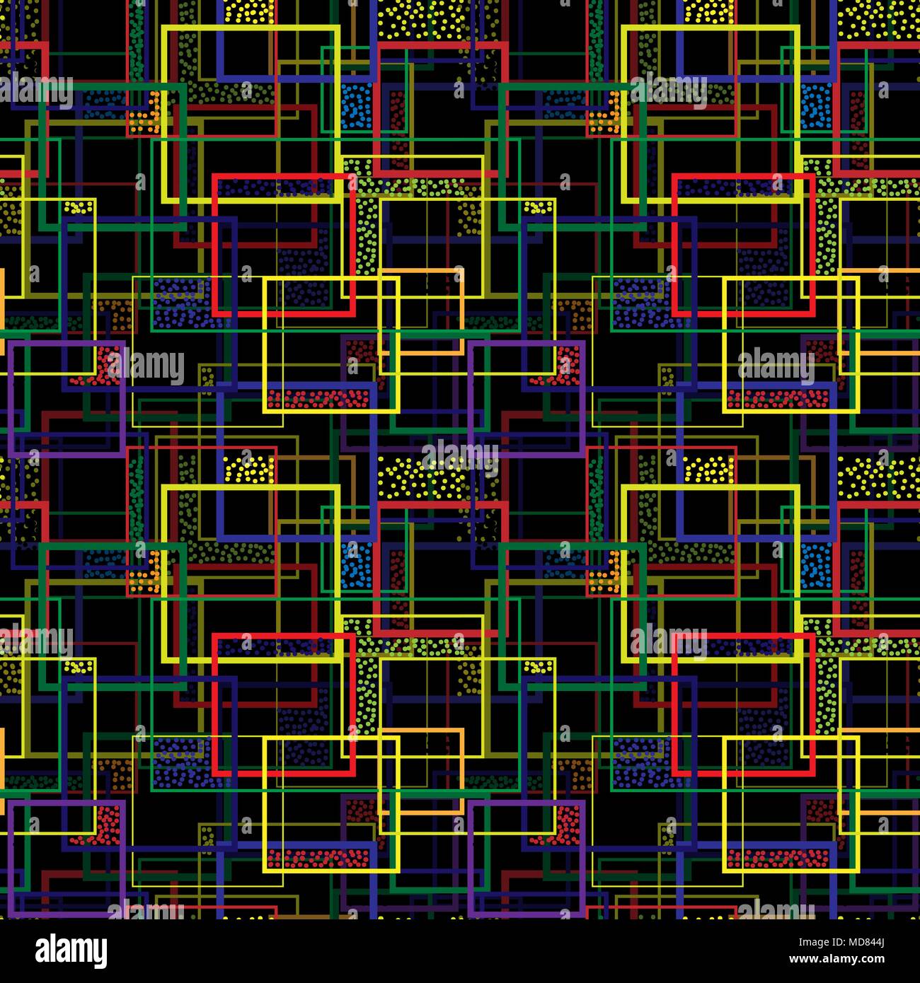 Seamless repeating pattern of squares and dots Stock Vector Image & Art ...