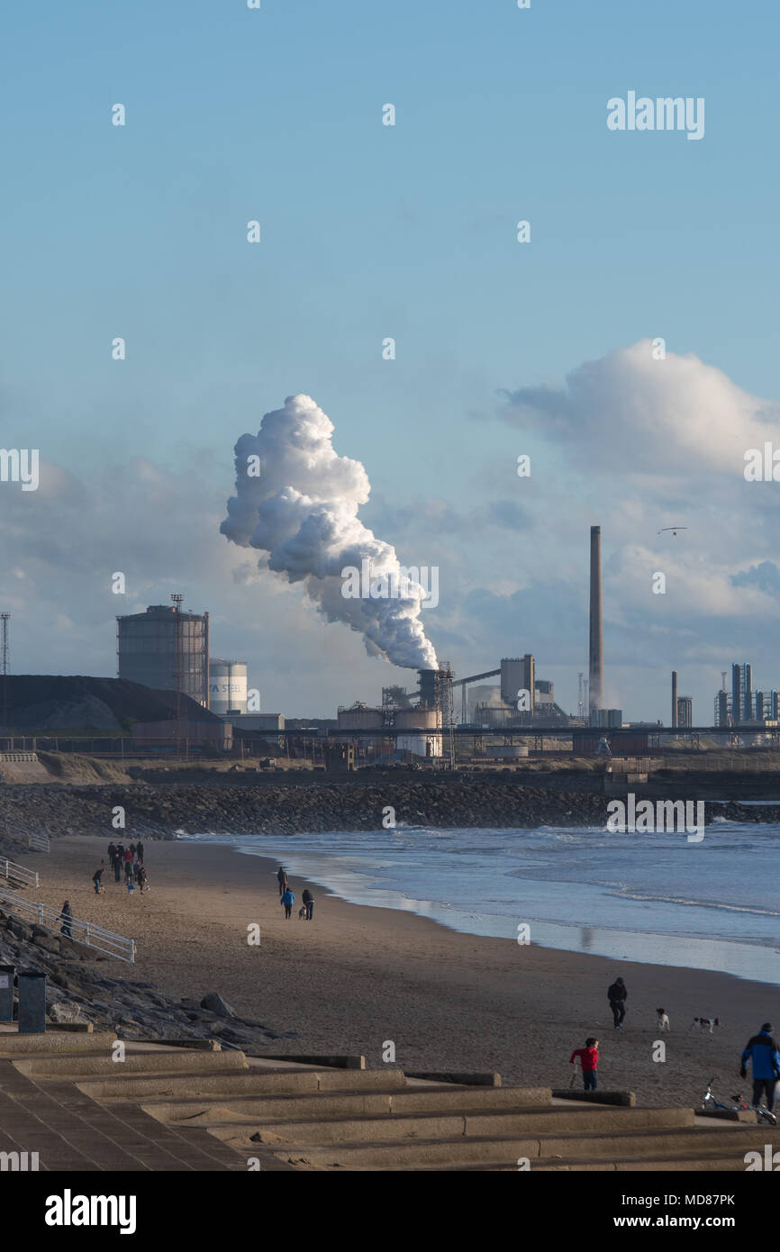 Port Talbot beach life Stock Photo - Alamy