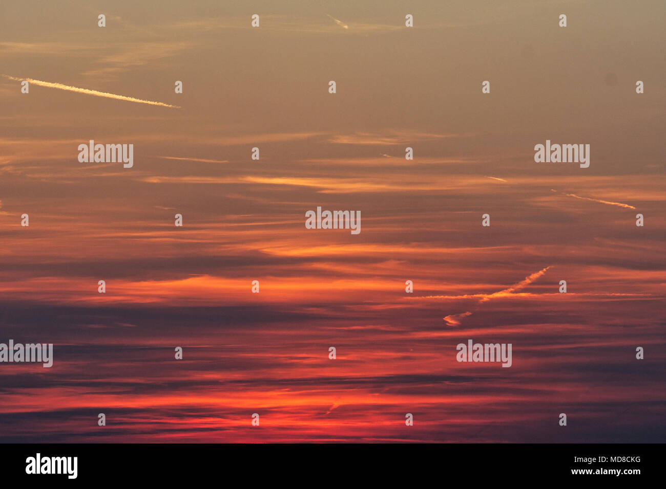 Fiery orange sunset hi-res stock photography and images - Alamy