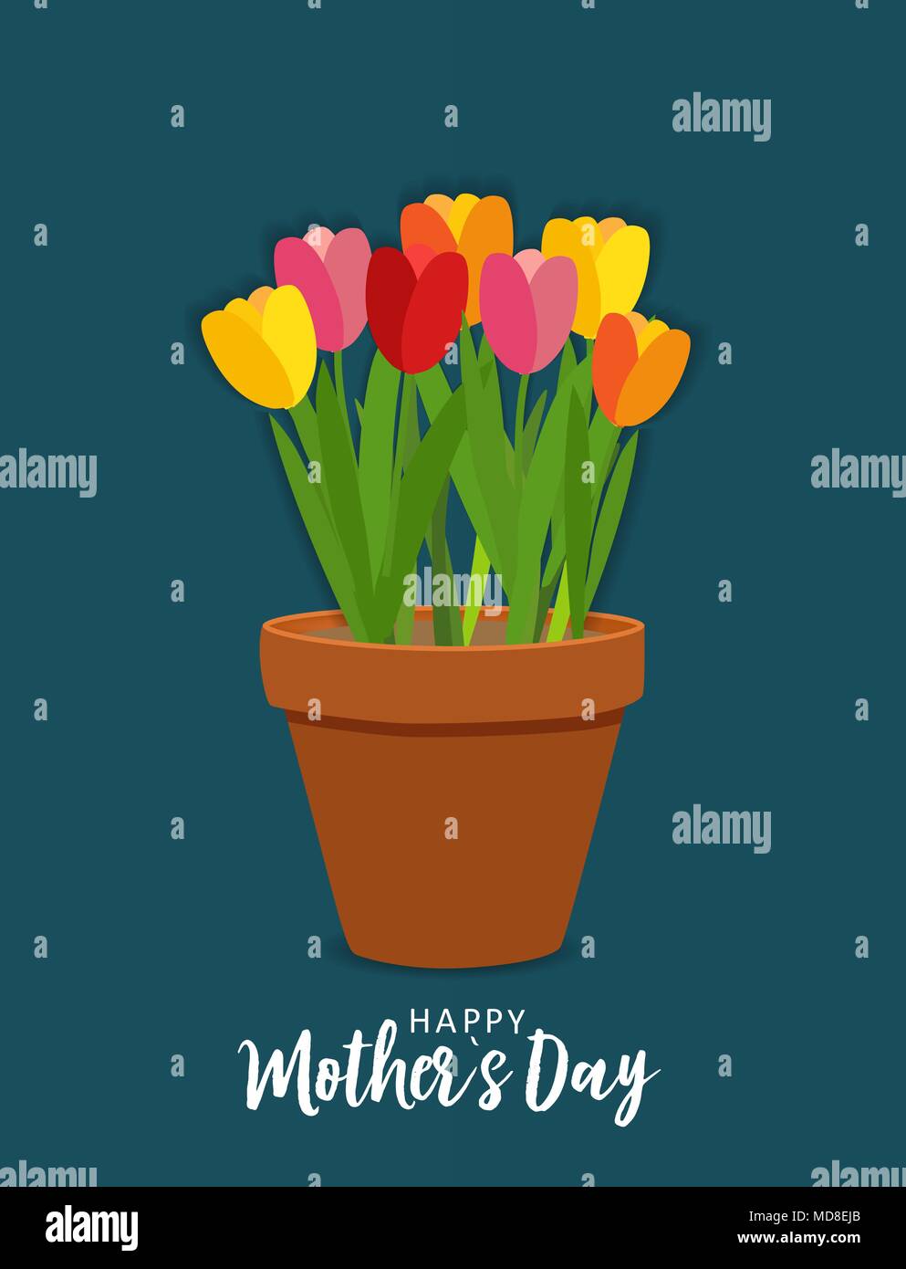 Mothers Day Flower Pot Clip Art