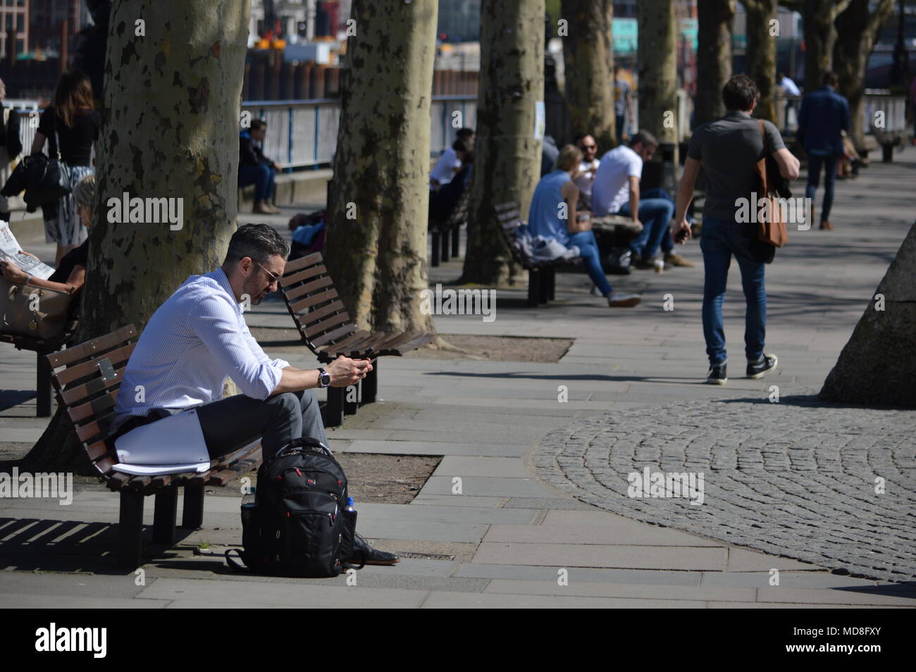 Southbank bench hi-res stock photography and images - Alamy