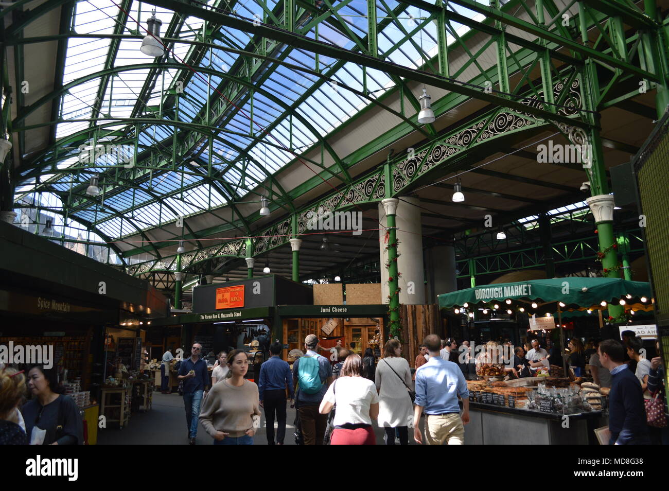 Inside Borough Market, London Stock Photo - Alamy