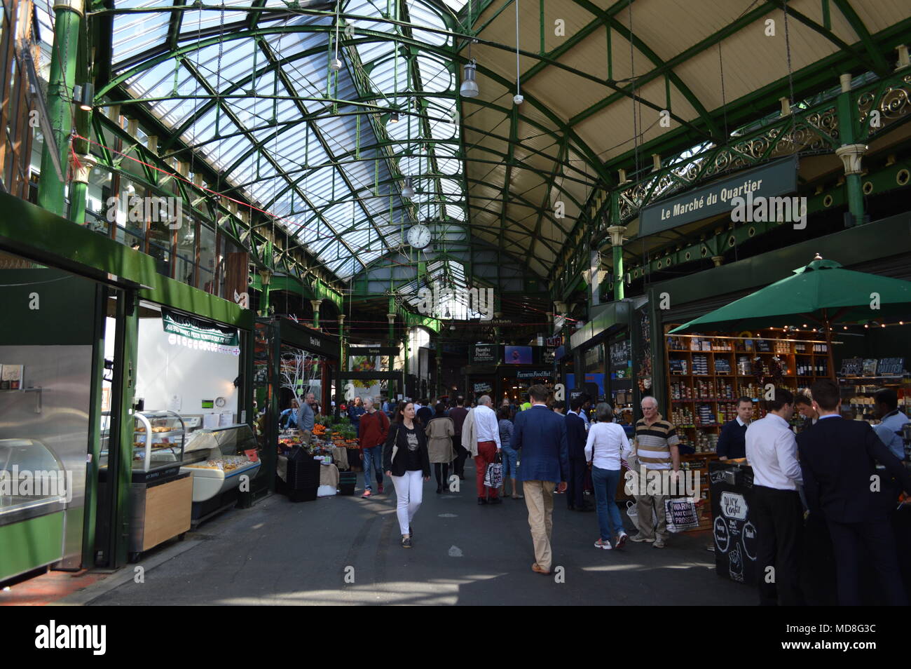 Inside Borough Market, London Stock Photo - Alamy