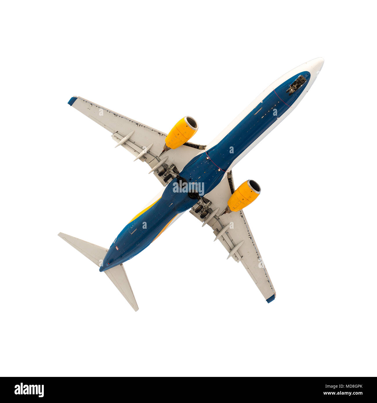 Aerial view of landing aircraft Cut Out Stock Images & Pictures - Alamy