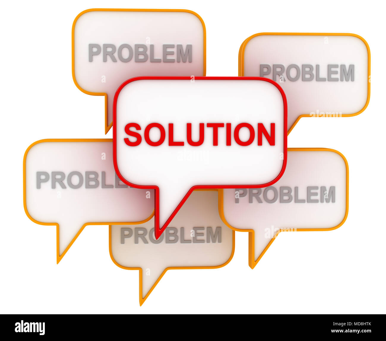 Speech Bubble - Problem and Solution , This is a 3d rendered computer ...