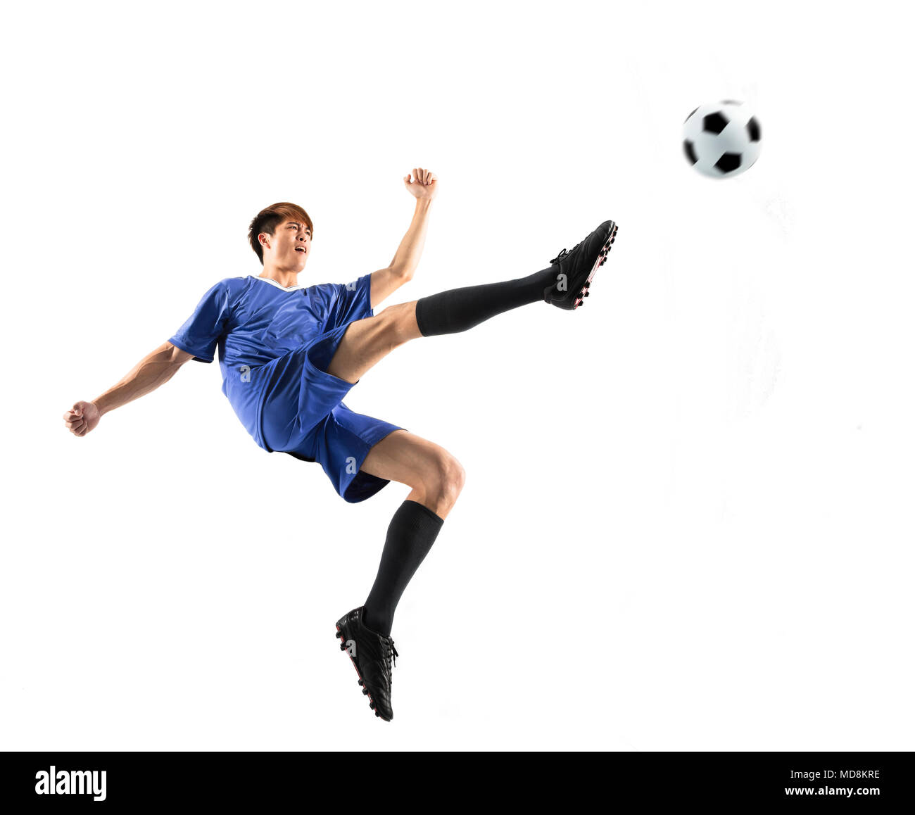 Full length action jump action football hi-res stock photography and ...