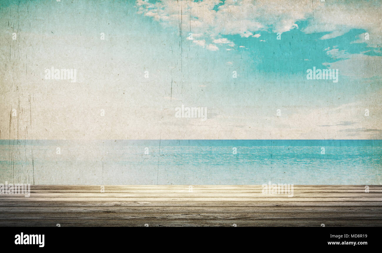 Tropical vintage beach landscape Stock Photo - Alamy