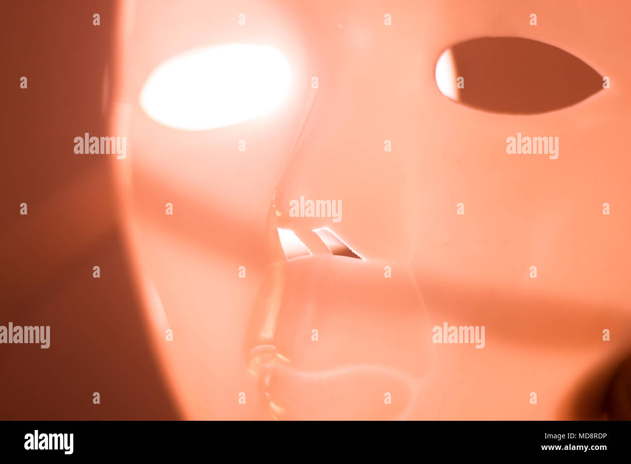 Horror terror scary mask with empty eyes and terifying ghostly stare ...