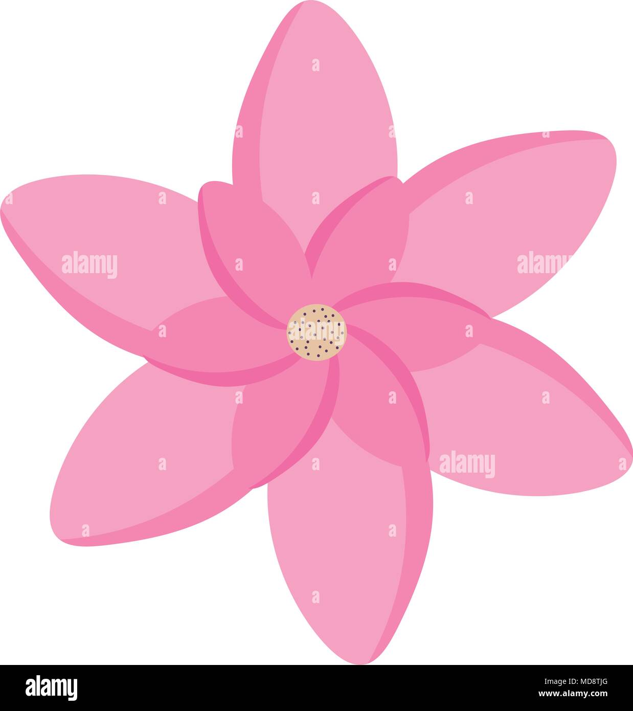 pink flower icon over white background, colorful design. vector ...