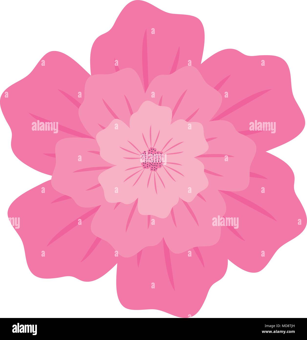 tropical flower icon over white background, colorful design. vector ...