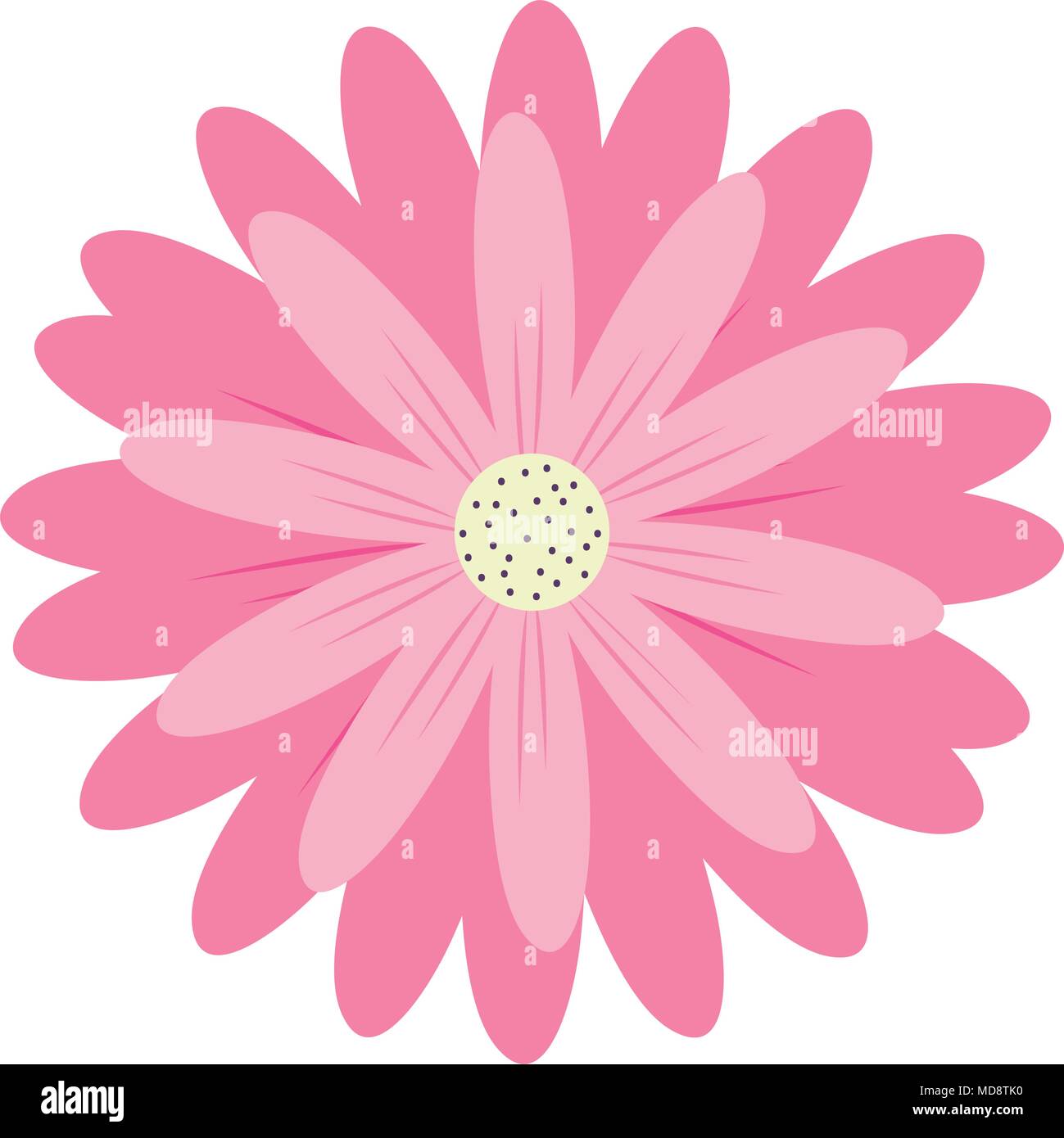 pink flower icon over white background, colorful design. vector ...