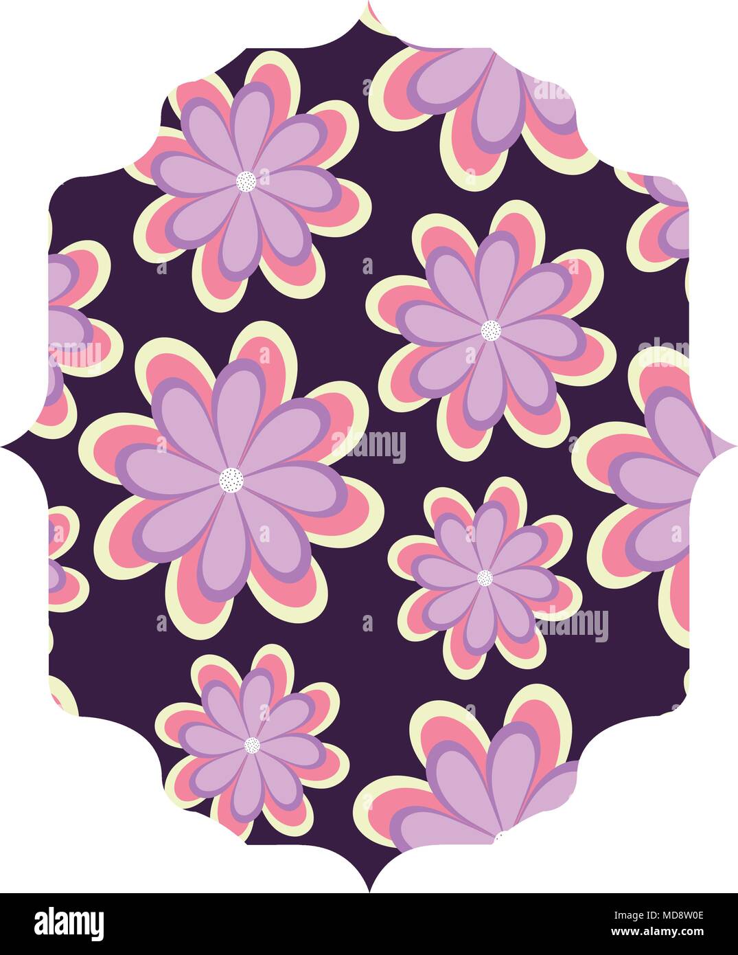 colorful decorative arabic frame with floral design, vector ...