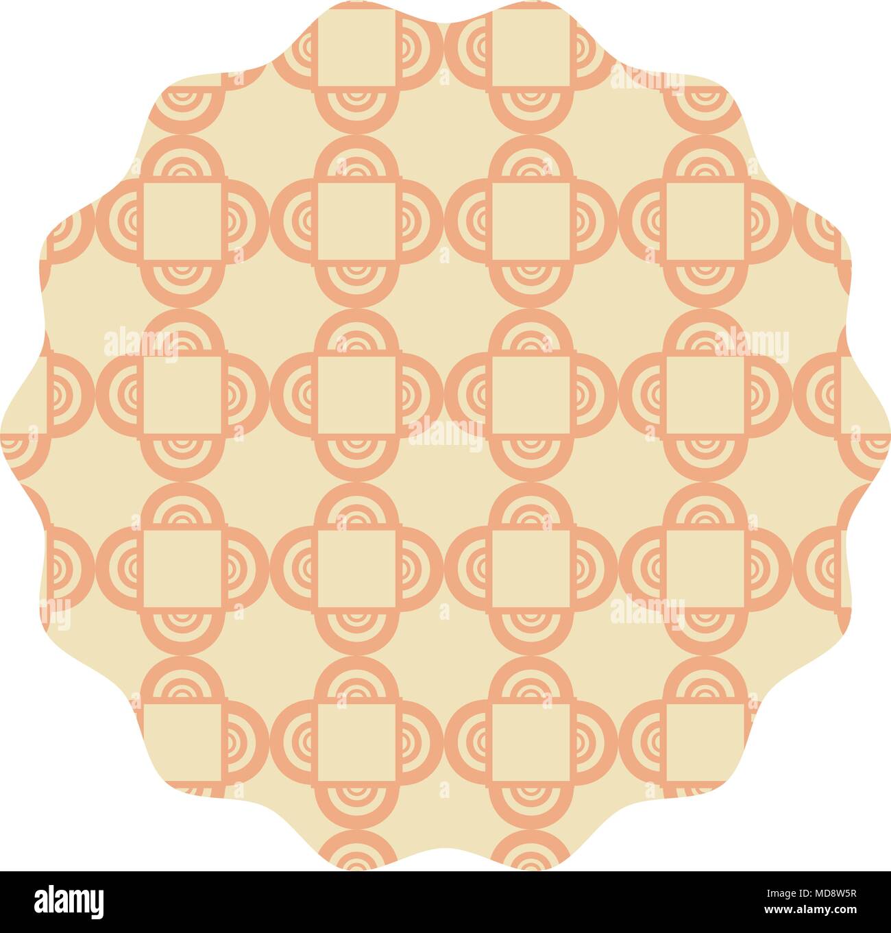 decorative circular frame with geometric background, colorful design ...