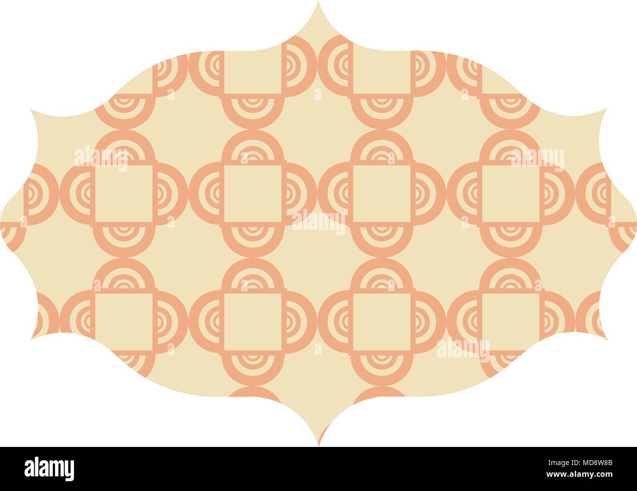 decorative arabic frame with geometric shapes design. vector ...