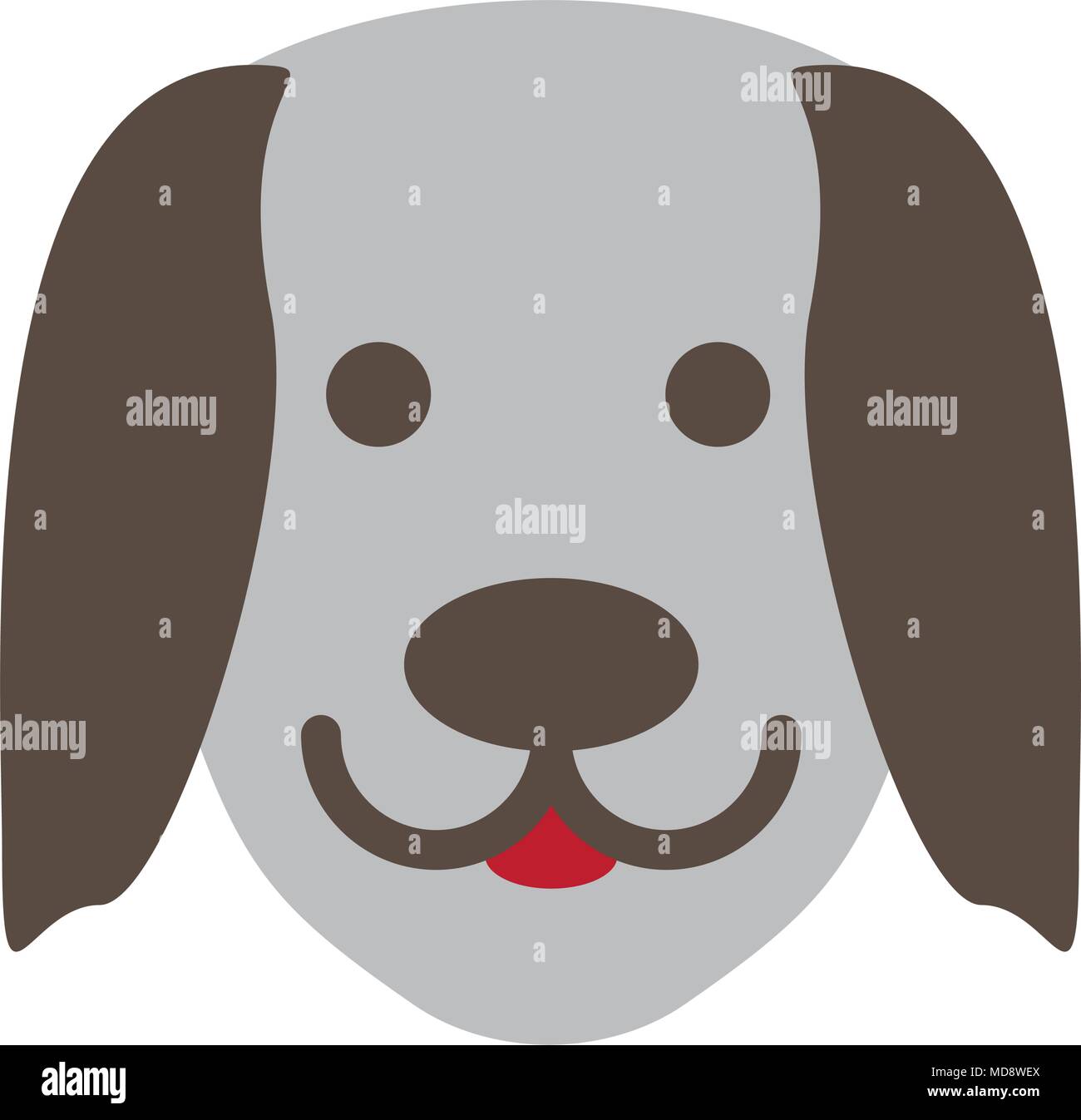 cartoon dog icon over white background, colorful design. vector ...