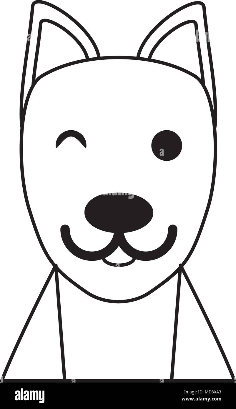 cartoon dog icon over white background, vector illustration Stock ...