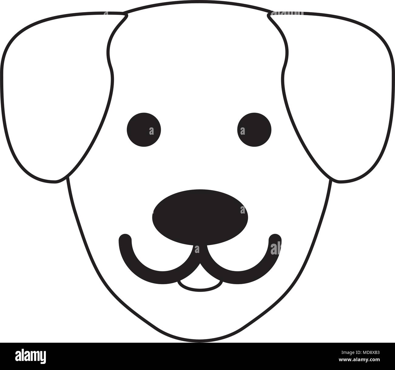 cartoon dog icon over white background, vector illustration Stock ...