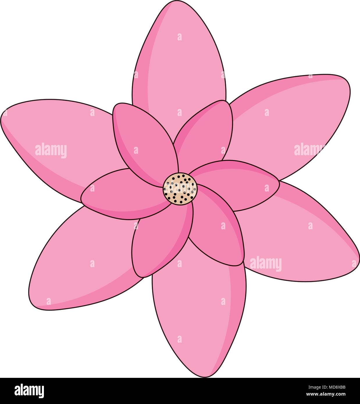 pink flower icon over white background, colorful design. vector ...
