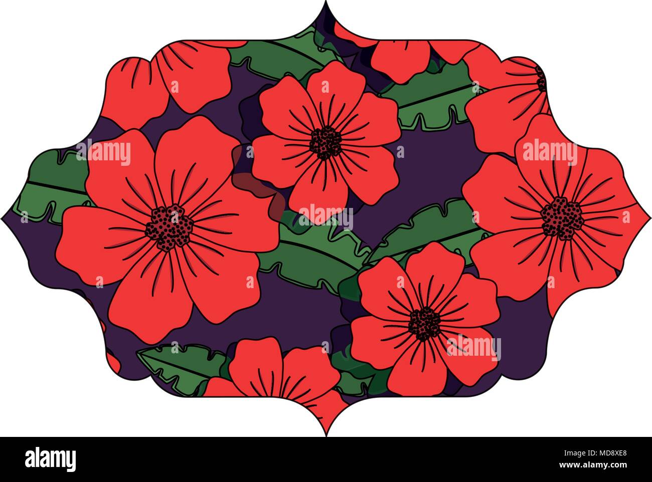 colorful decorative arabic frame with floral design, vector ...