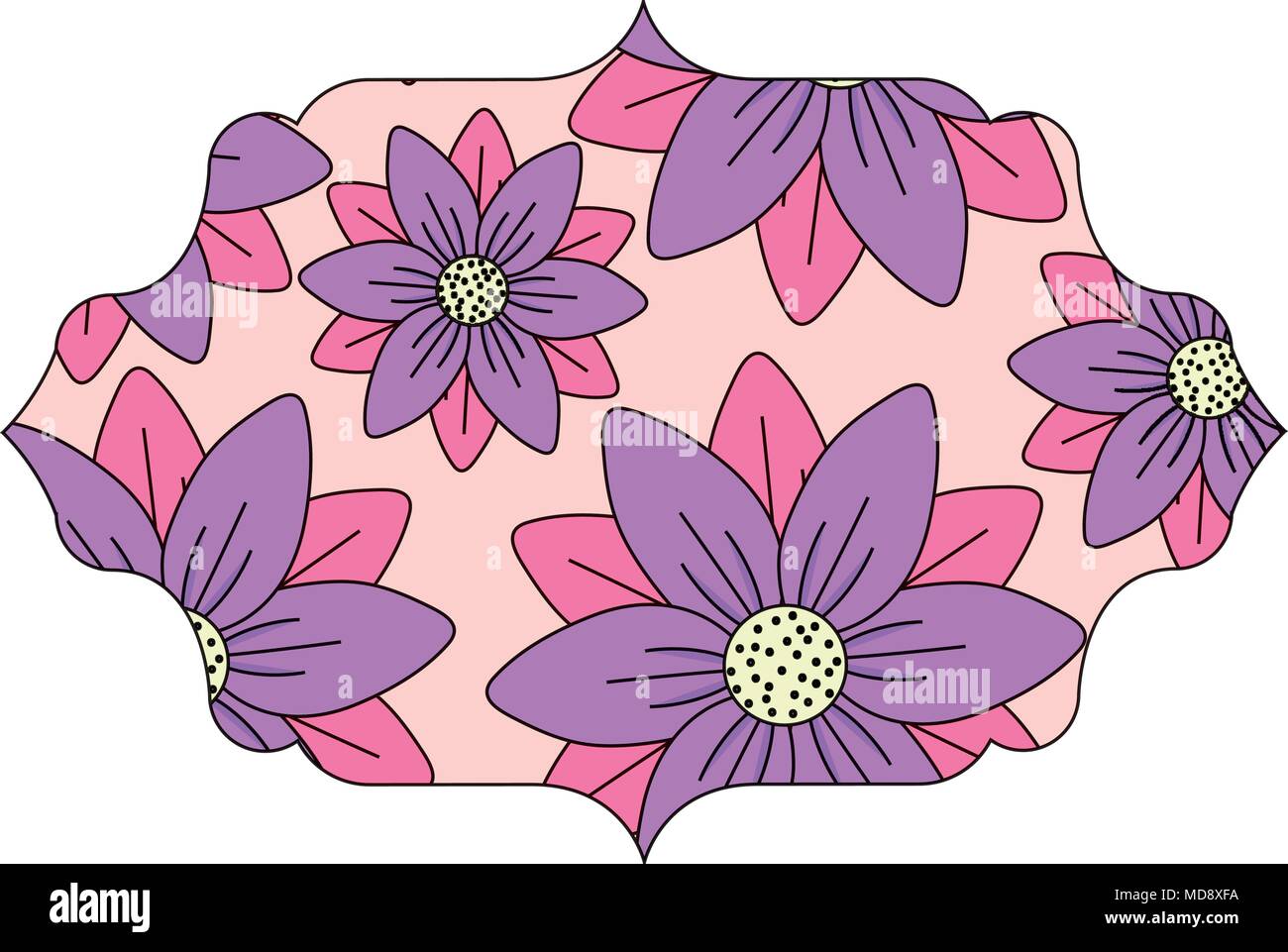 colorful decorative arabic frame with floral design, vector ...
