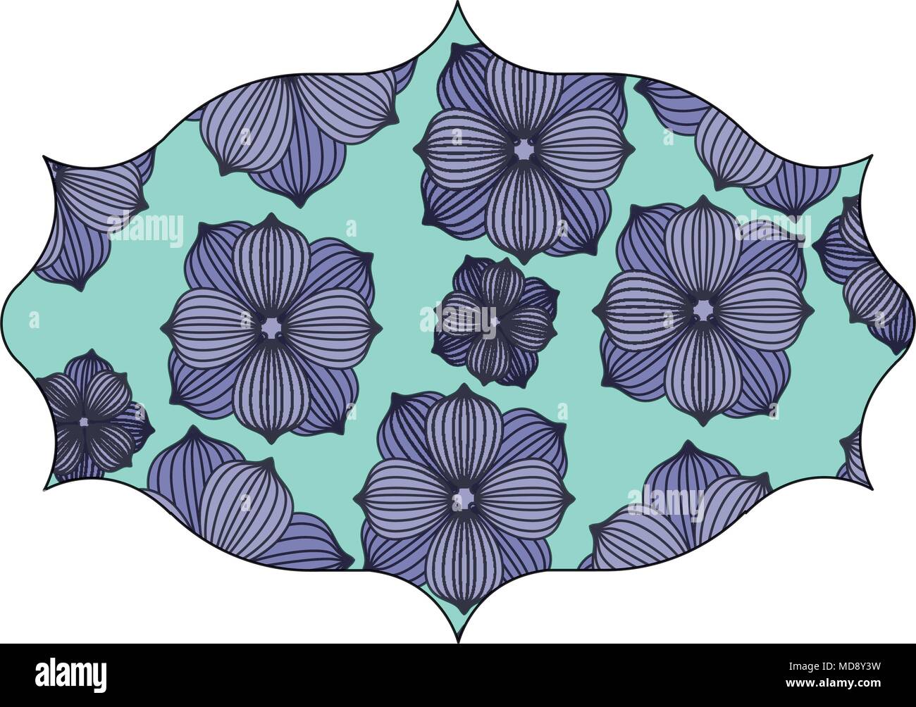 colorful decorative arabic frame with floral design, vector ...