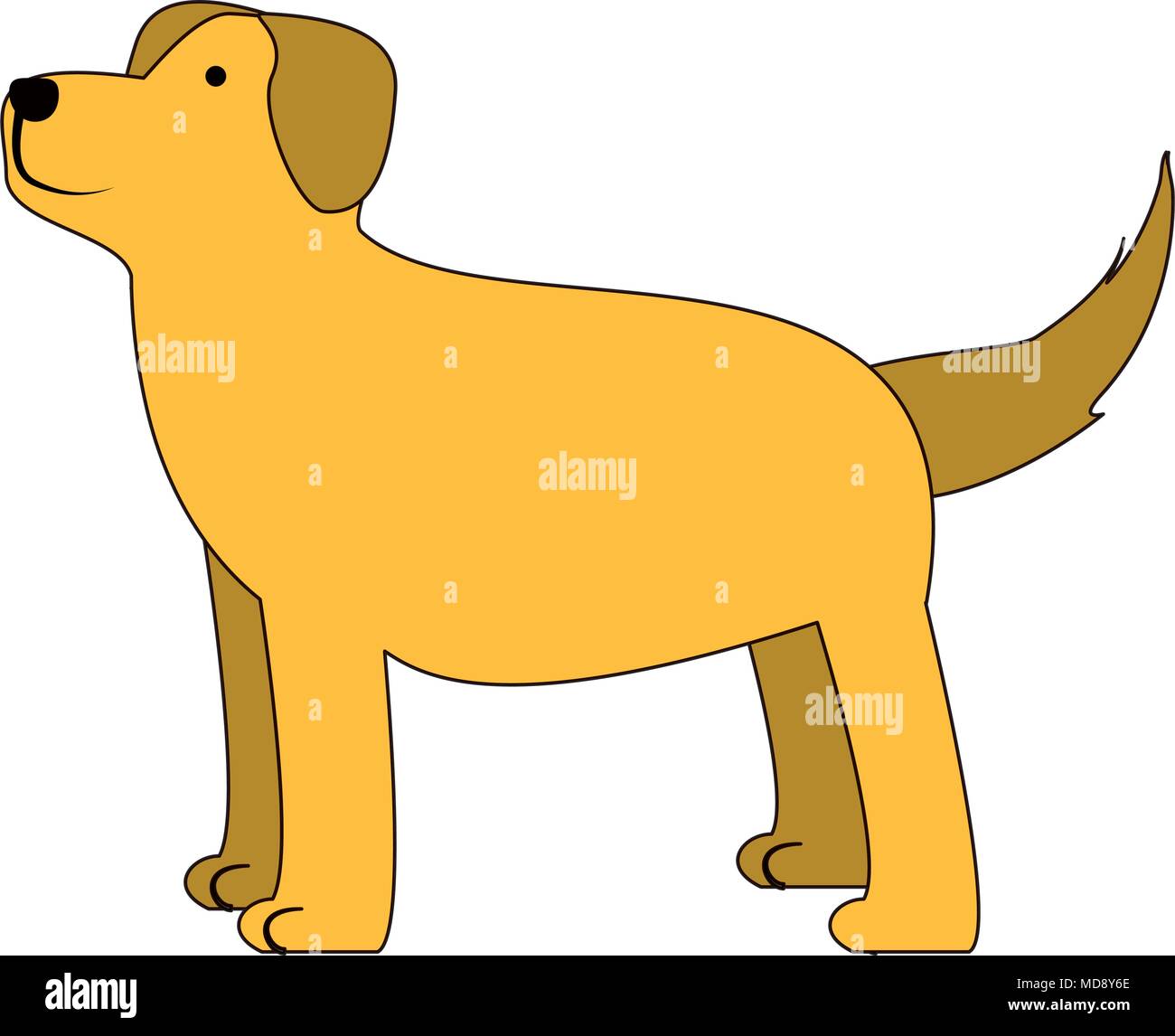 cartoon dog icon over white background, colorful design. vector ...