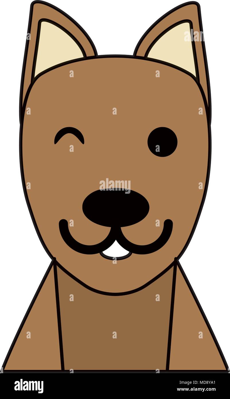 cartoon dog icon over white background, colorful design. vector ...