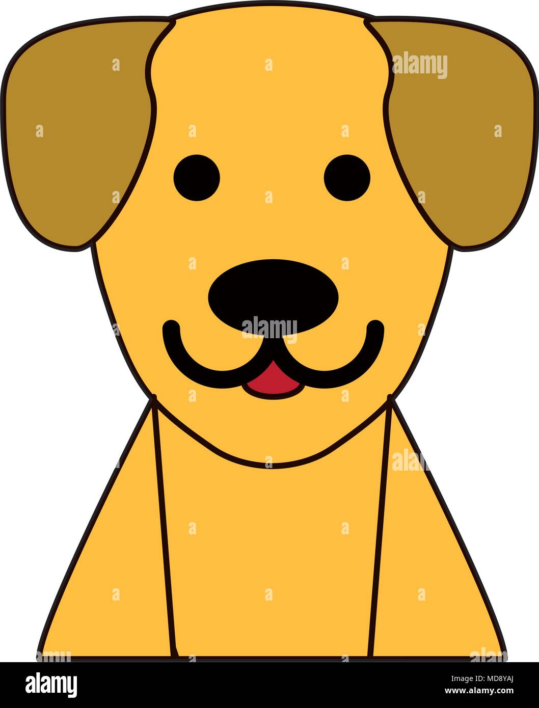 cartoon dog icon over white background, colorful design. vector ...