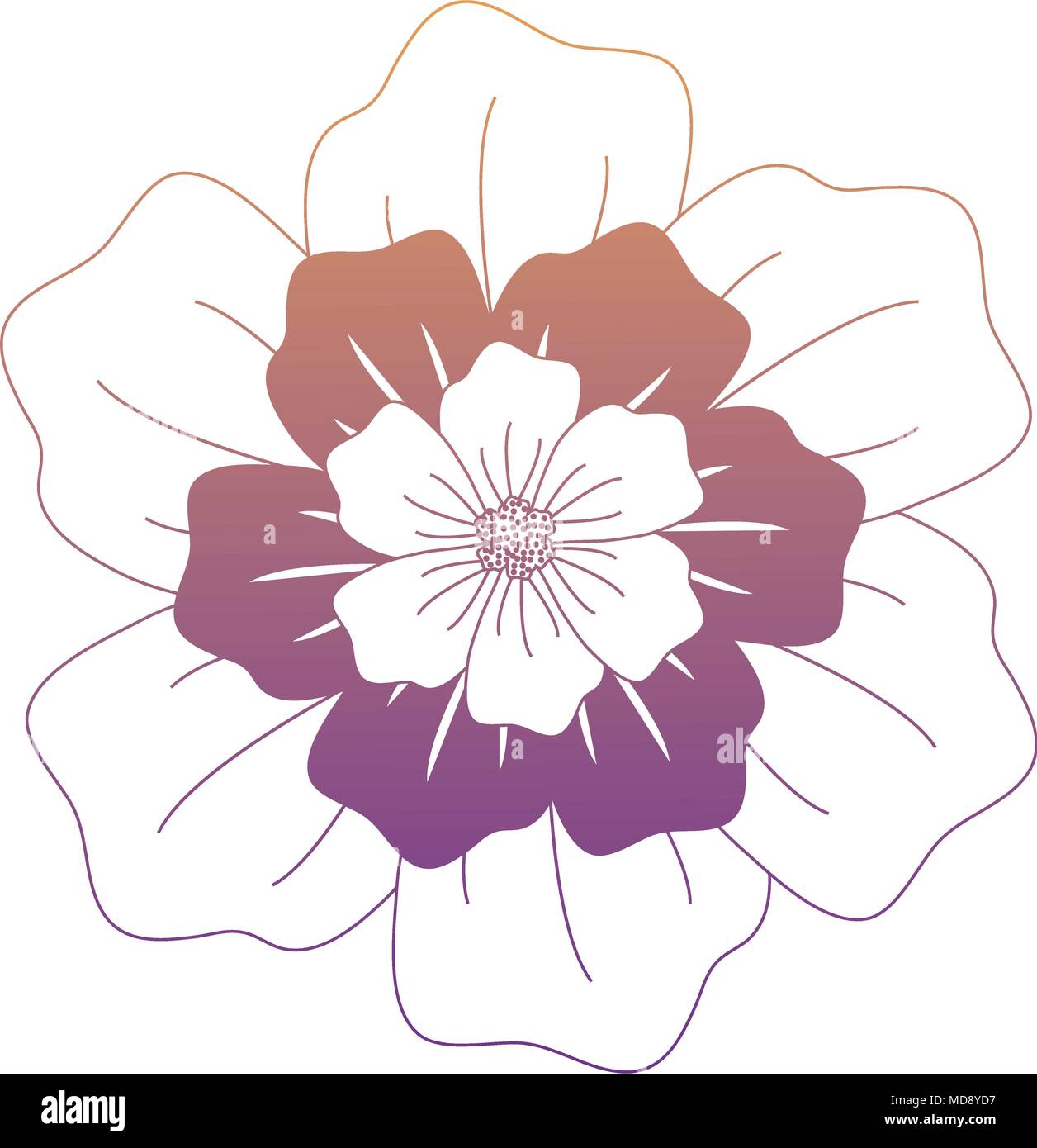 tropical flower icon over white background, colorful design. vector ...