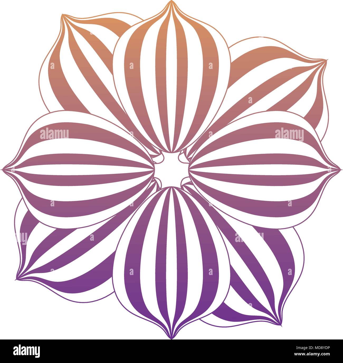 beautiful flower icon over white background, colorful design. vector ...