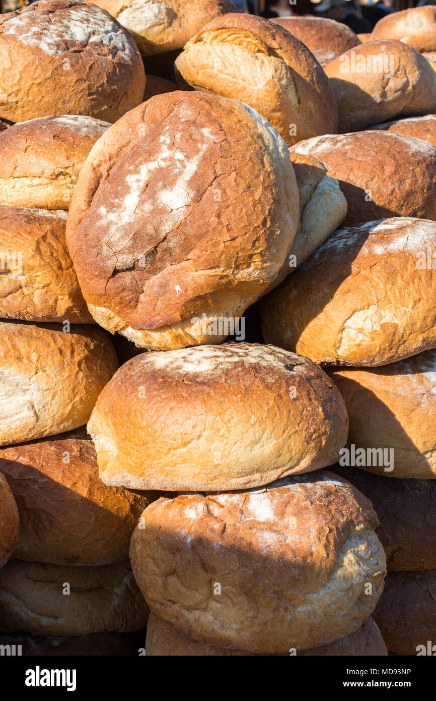 Traditional Turkish style made bread loaf Stock Photo - Alamy