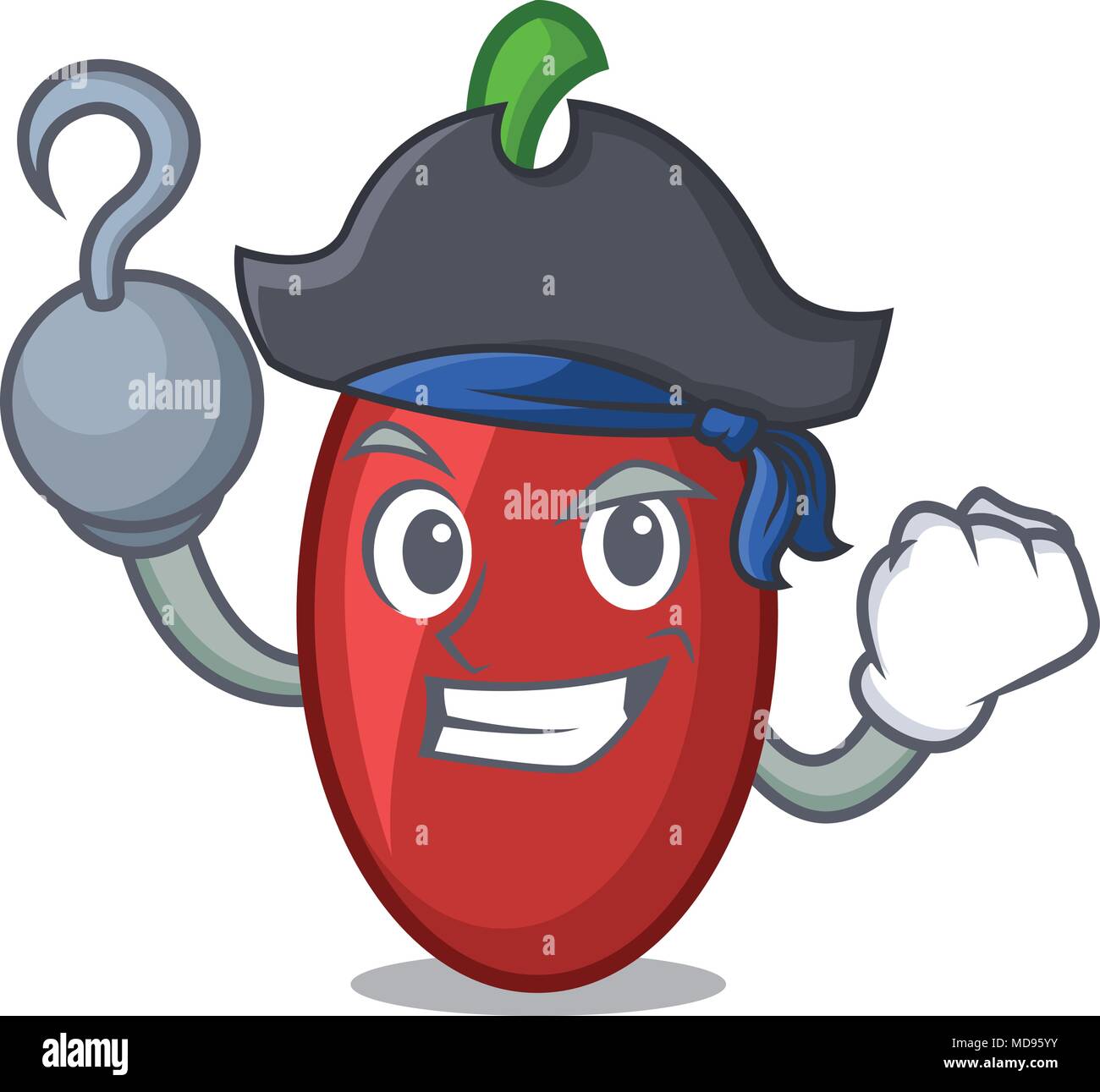 Pirate goji berries character cartoon vector illustration Stock Vector ...