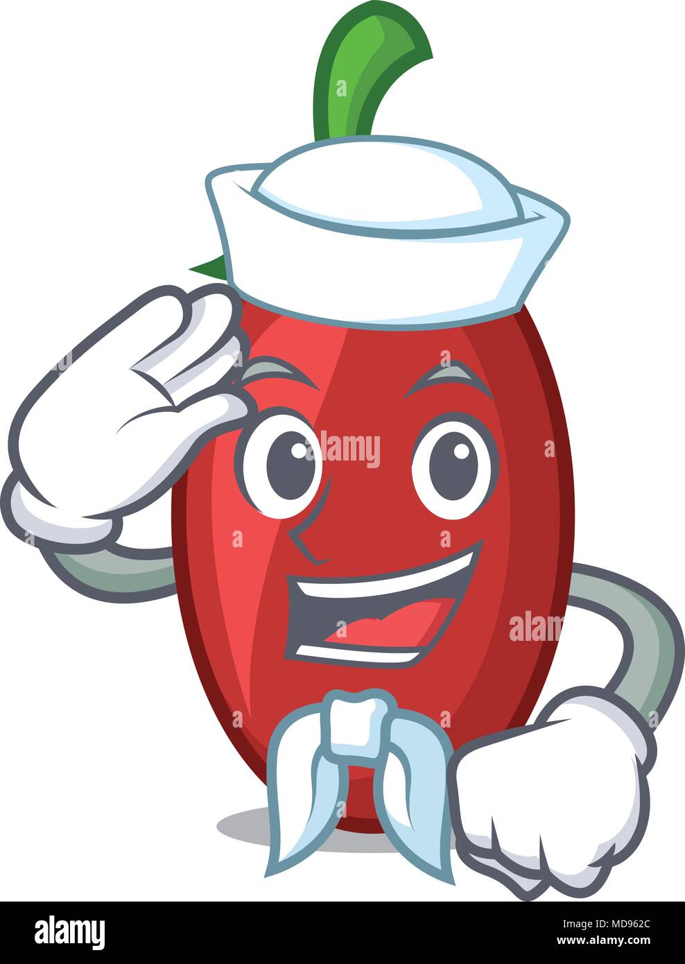 Sailor goji berries character cartoon vector illustration Stock Vector ...