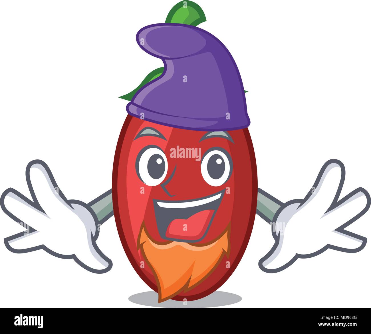 Elf goji berries character cartoon vector illustration Stock Vector ...