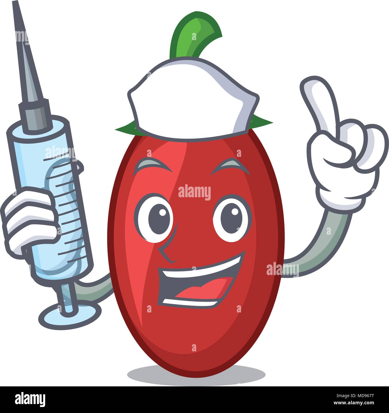 Nurse goji berries character cartoon vector illustration Stock Vector ...