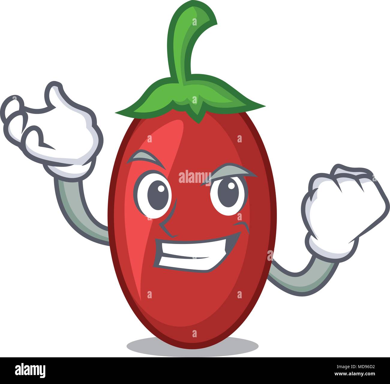 Successful goji berries character cartoon vector illustration Stock ...