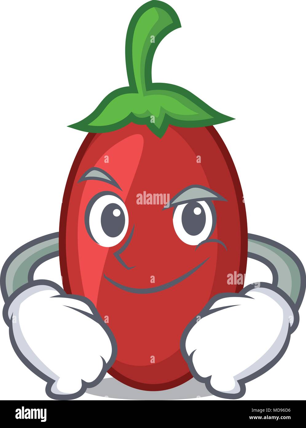 Smirking goji berries character cartoon vector illustration Stock ...