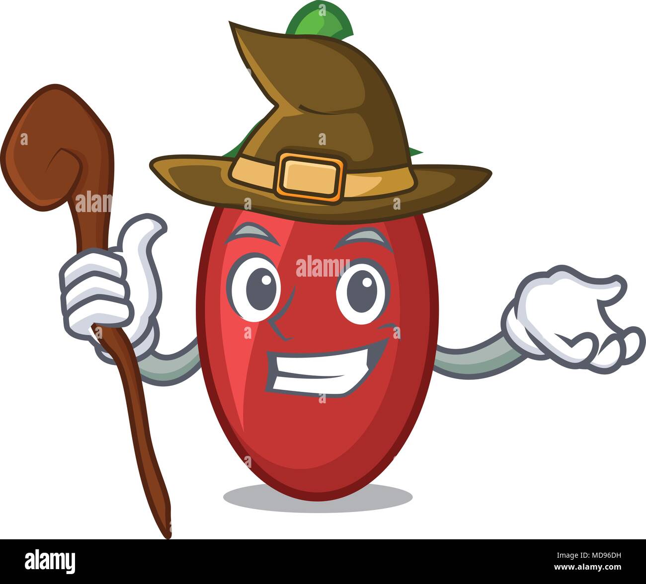 Witch goji berries mascot cartoon vector illustration Stock Vector ...