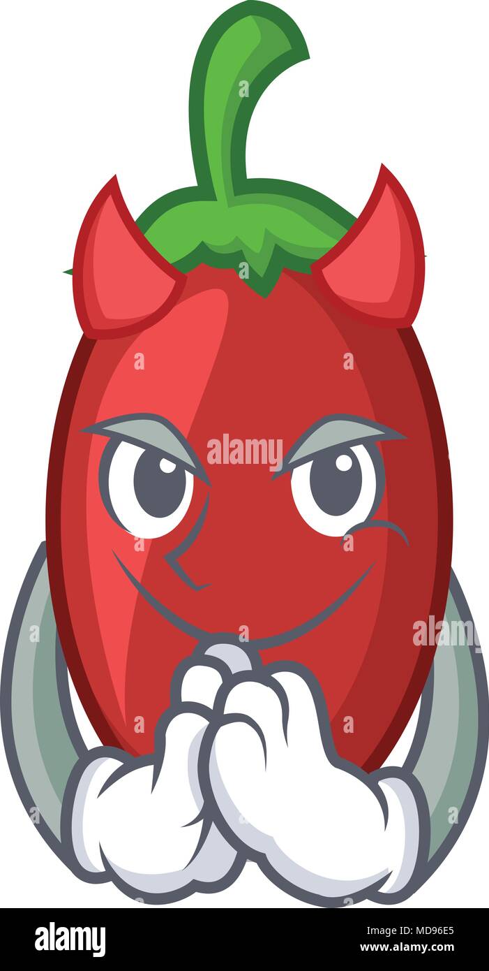 Devil goji berries mascot cartoon vector illustration Stock Vector ...