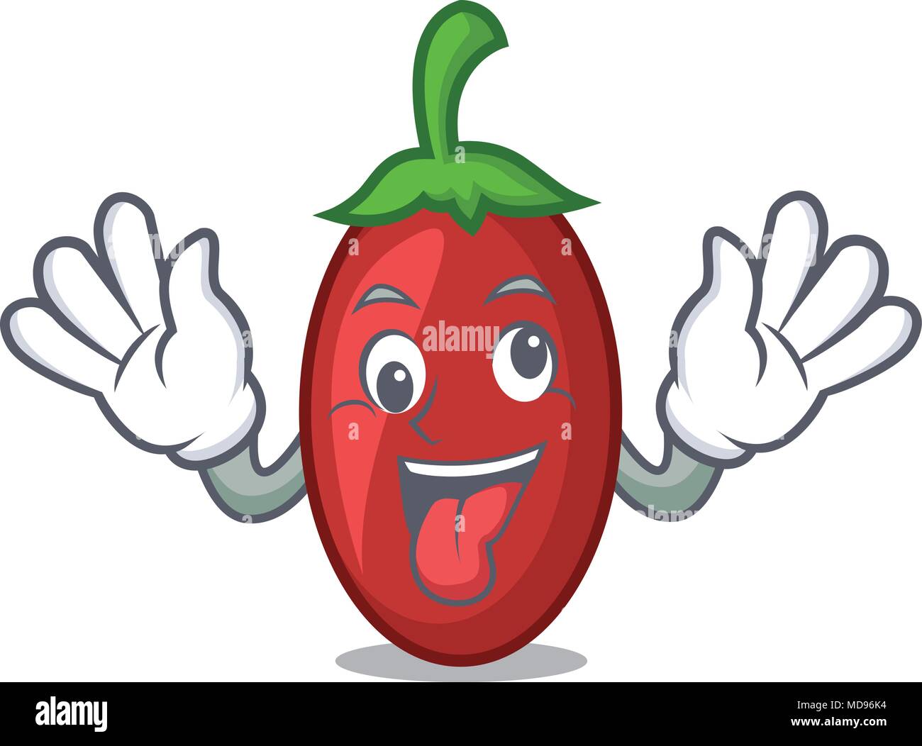 Crazy goji berries mascot cartoon vector illustration Stock Vector ...